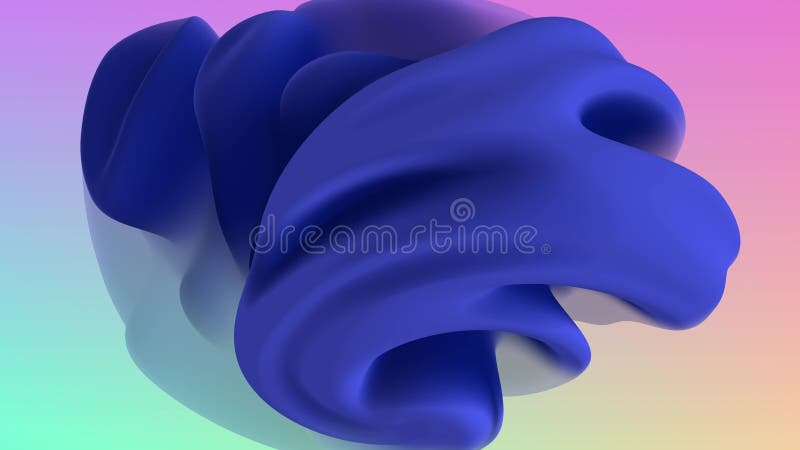 Rainbow Fantasy Blue Abstract Geometric Shape on Gradient Stock Footage ...