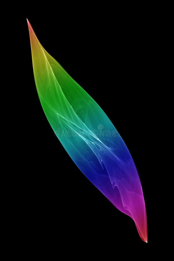 Rainbow Feather Drawing