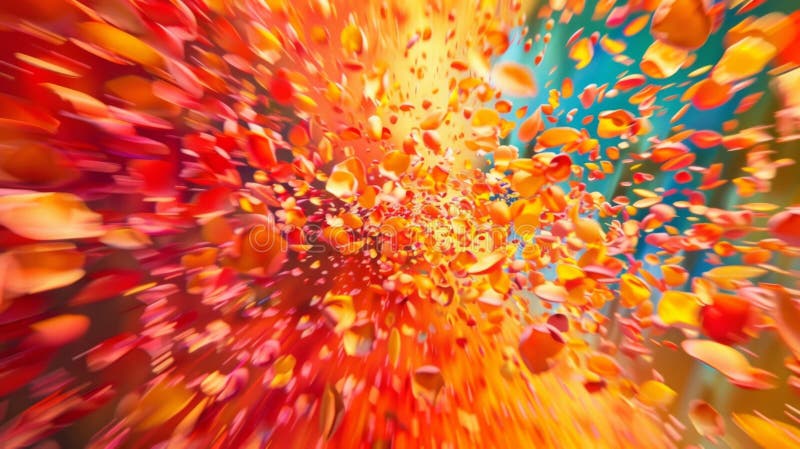 A Rainbow of Fiery Petals Fill the Frame in an Explosion of Vibrant ...
