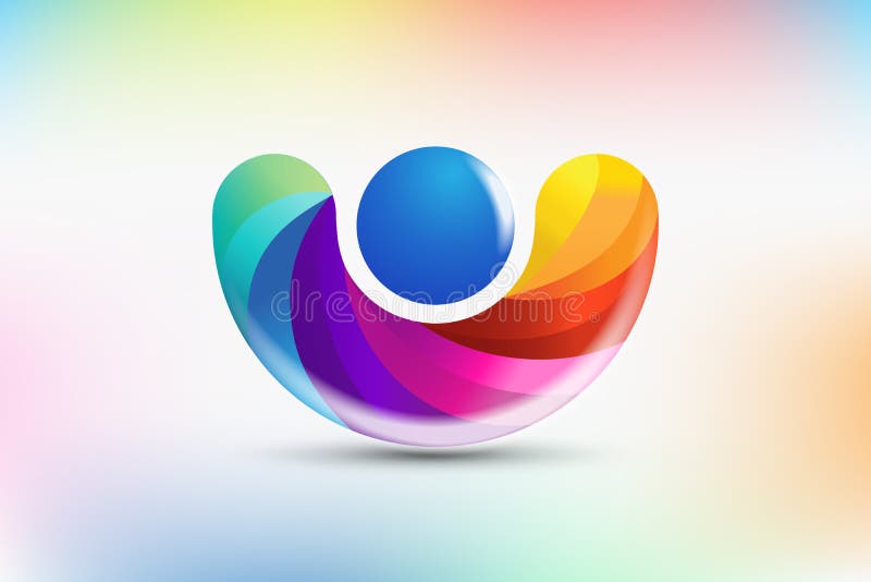 Rainbow Figure People Logo Vector Stock Vector - Illustration of ...