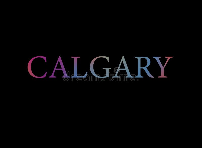 Rainbow Filled Text Spelling Out Calgary Stock Illustration ...