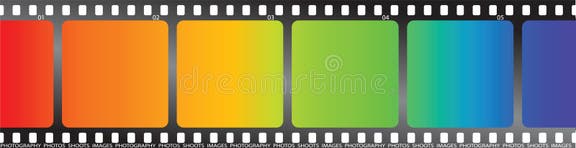 Rainbow film stock illustration. Illustration of reel - 1800075