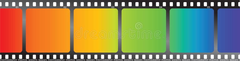 Rainbow film stock illustration. Illustration of reel - 1800075