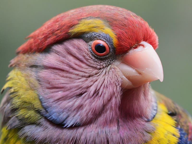 Rainbow Finch Close Up - Generated by Ai Stock Illustration ...