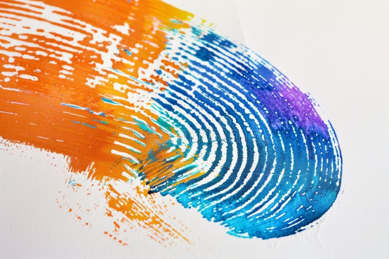 Rainbow Fingerprint Isolated on White Paper Stock Photo - Image of ...