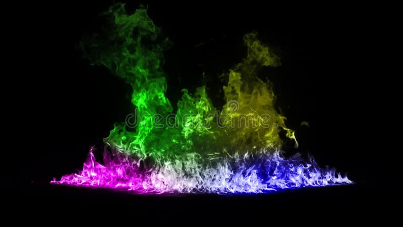 Rainbow Fire Flame Burn Loop Stock Video - Video of loop, explosion ...