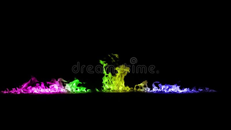 Rainbow Fire Flame Effect Animation Stock Video - Video of abstract ...