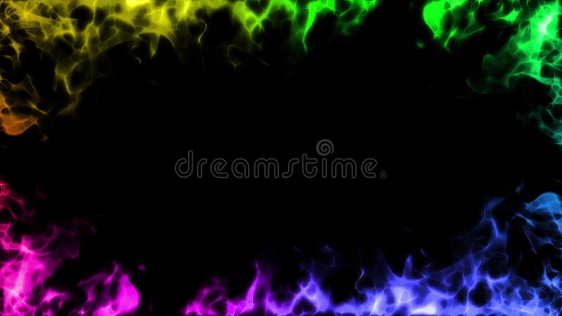 Rainbow Fire Flame Effect Animation Stock Video - Video of abstract ...