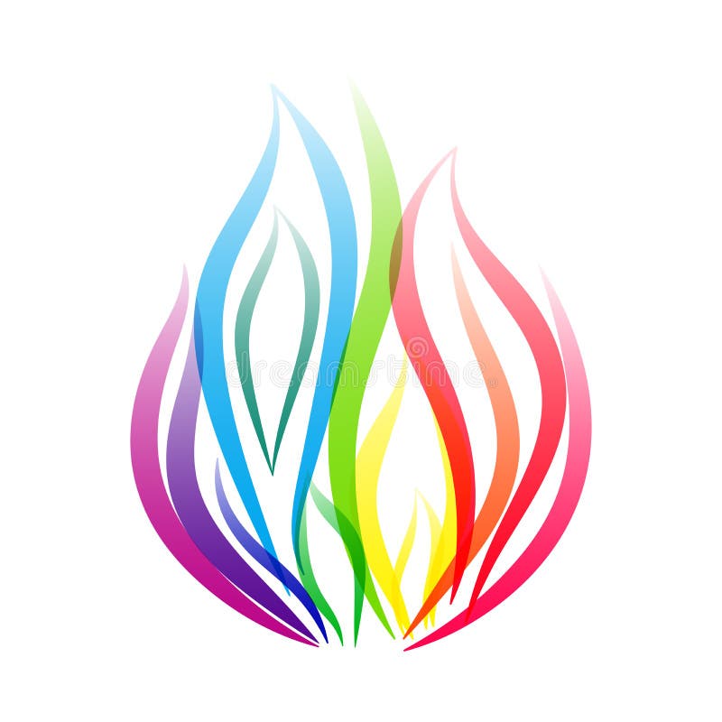 Burn Flame Fire Rainbow Colors, Vector Stock Vector - Illustration of ...