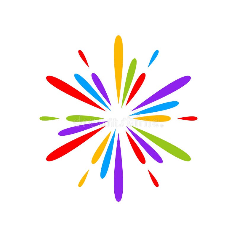 Rainbow Firework Element Vector Design Stock Illustration - Illustration of shape, sign: 291341630