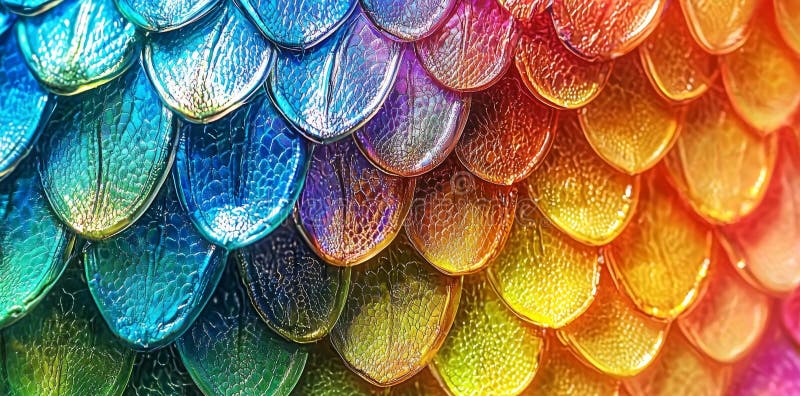 A Rainbow Fish Scale Pattern, a Fish Scale Pattern, a Mermaid Scale ...