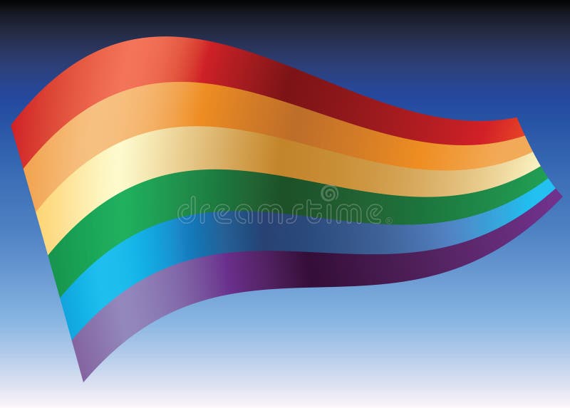 Rainbow flag stock illustration. Illustration of colorful - 12097791