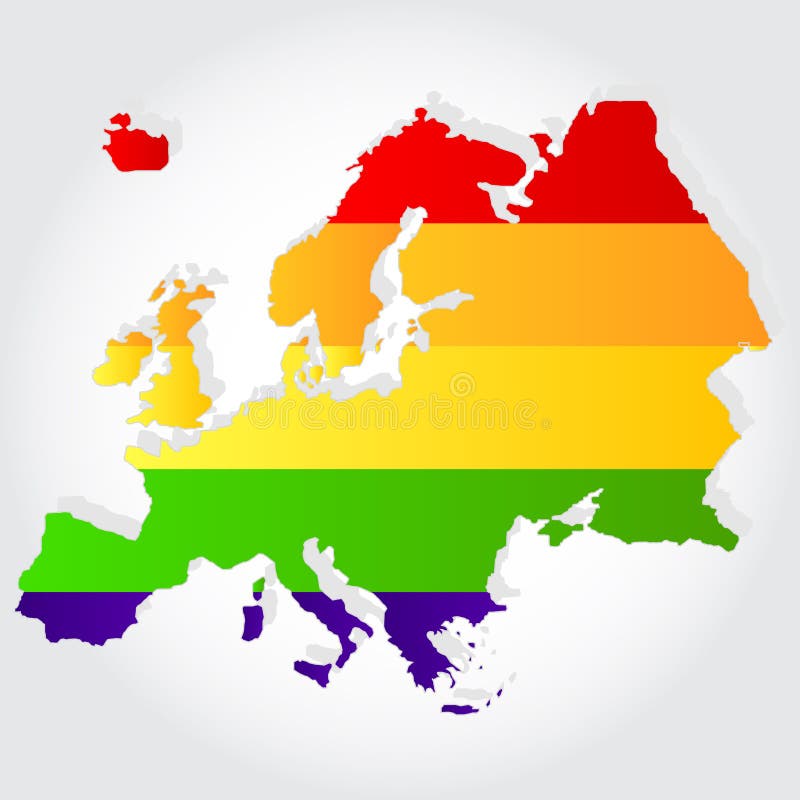 Europe - Rainbow Flag Pattern Stock Illustration - Illustration of ...