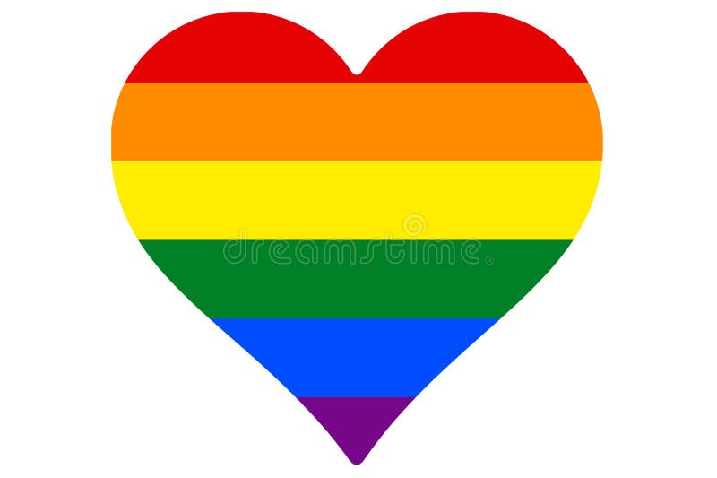 Rainbow Flag in Heart Shape As Lgbt Love and Diversity Symbol Stock ...