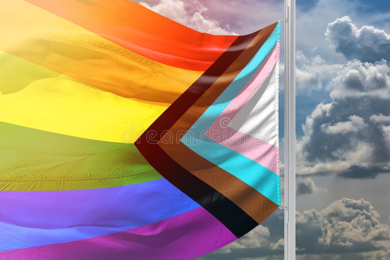 Rainbow flag LGBT movement stock photo. Image of movement - 221198610