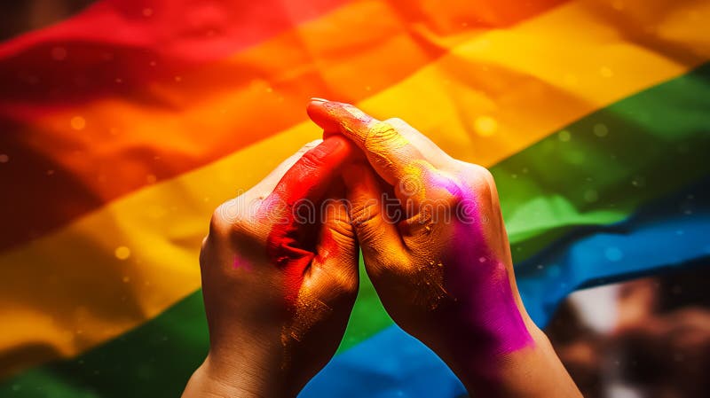 The Rainbow Flag or LGBTQ Flag, Gender Diversity Concept Stock ...