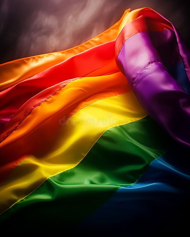 The Rainbow Flag or LGBTQ Flag, Gender Diversity Concept Stock ...