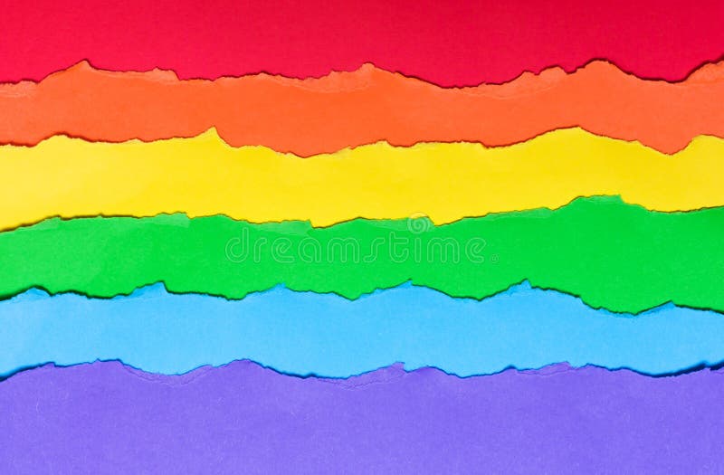 Rainbow Flag Made of Paper, LGBT Symbol Stock Image - Image of pape ...