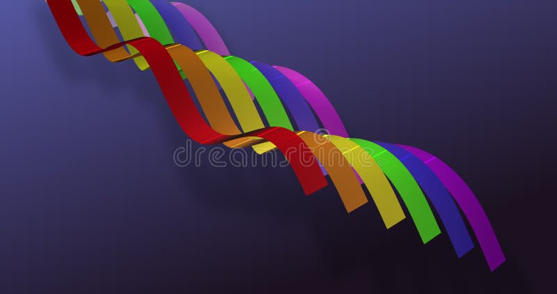Rainbow Flag Made of Wavy Ribbons. Pride Concept Stock Video - Video of ...