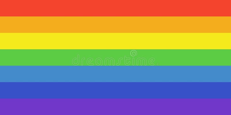 Rainbow Flag Rectangle Symbol Stock Vector - Illustration of flat ...