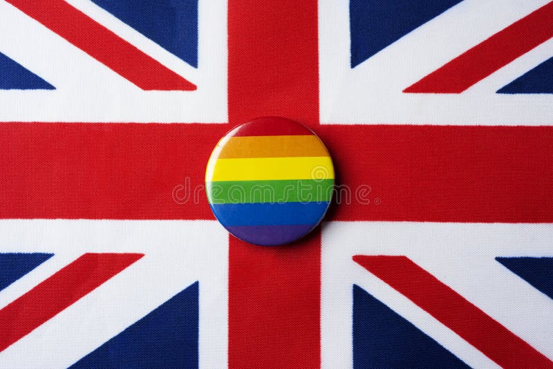 Rainbow Flag and Flag of the United Kingdom Stock Image - Image of ...
