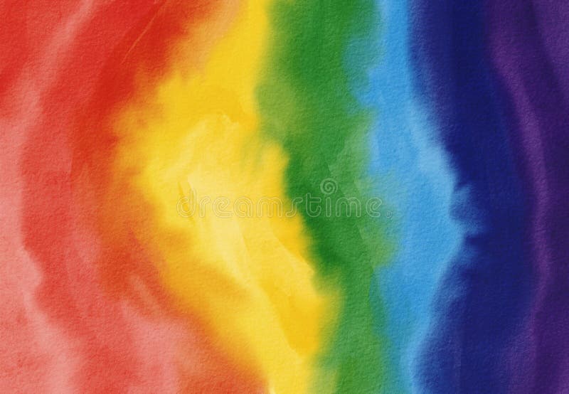 Rainbow Flag Watercolor Background.LGBT Pride Month Texture Concept ...