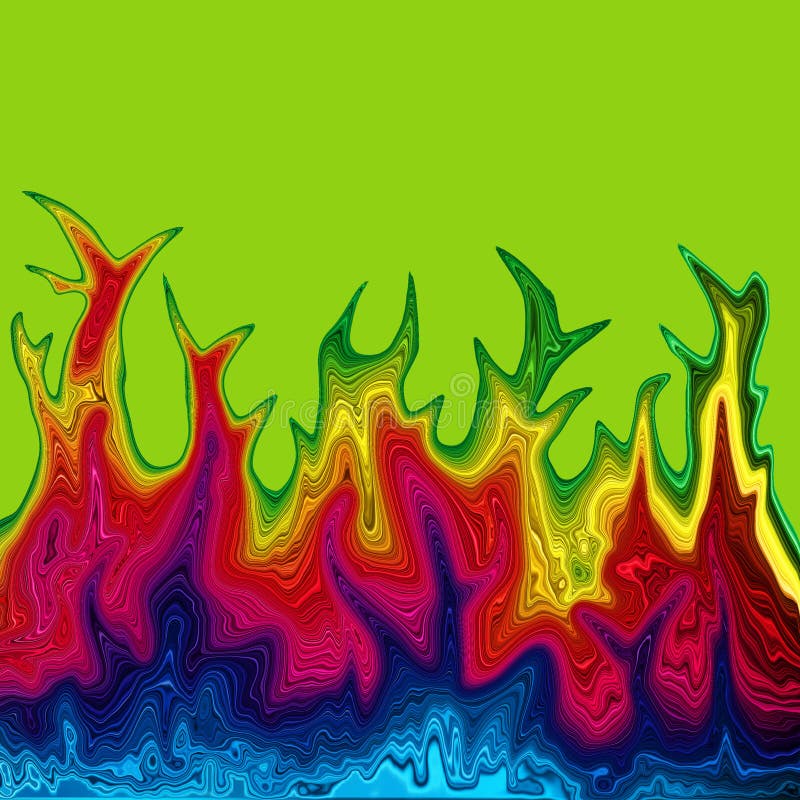Rainbow flames stock illustration. Image of flame, colored - 4845413