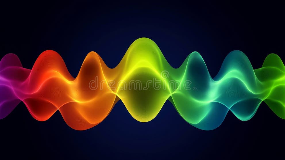Rainbow Flow Abstract Background of Vibrant, Colorful Waves with Deep ...