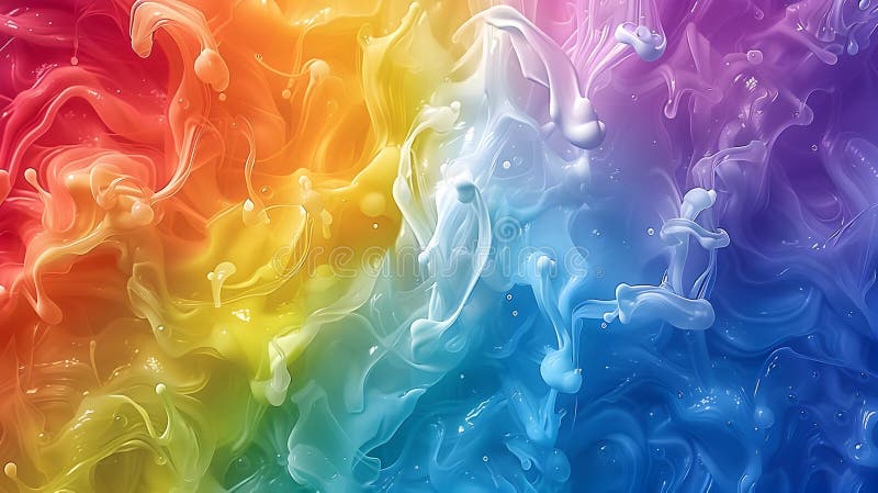 Rainbow Fluid Abstract 3D Background Stock Illustration - Illustration ...