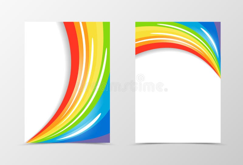 Rainbow Flyer Template Design Stock Vector - Illustration of style ...