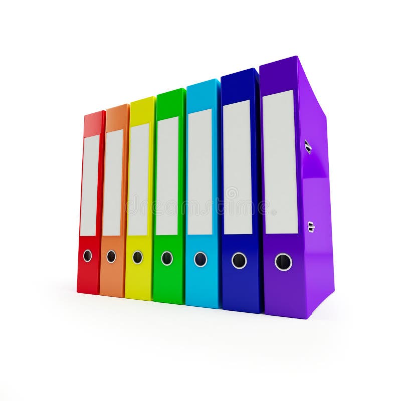 Rainbow folder stock illustration. Illustration of backgrounds - 13184161