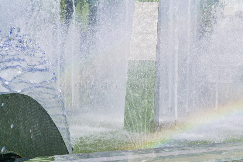 Rainbow in the Fountain Spray Stock Image - Image of petersburg ...