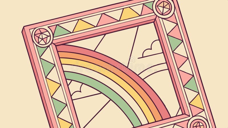 Rainbow Frame, Colorful and Cheerful Border Design Element. Vector ...