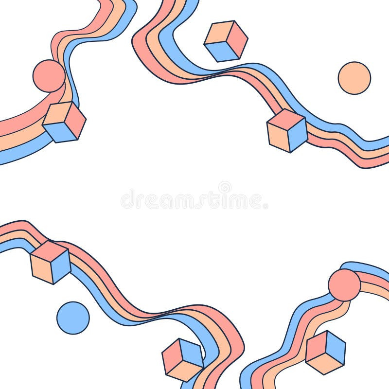 Bright Cool Cartoon Psychedelic Rainbow Pattern - 70s - 80s Stock ...