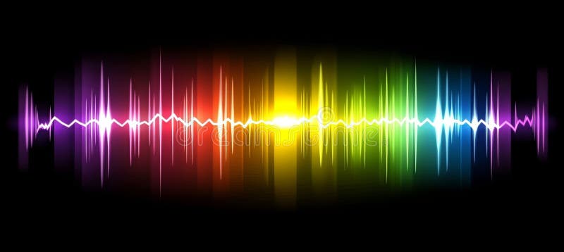 Rainbow Frequency Spectrum, Abstract Color Waves, Digital Signals ...