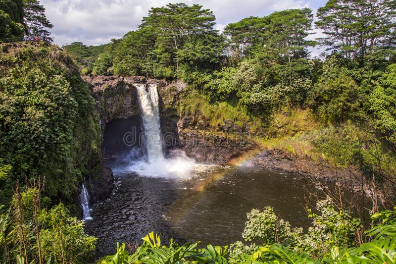 Rainbow Falls in Hawaii stock photo. Image of rainbow - 292912694