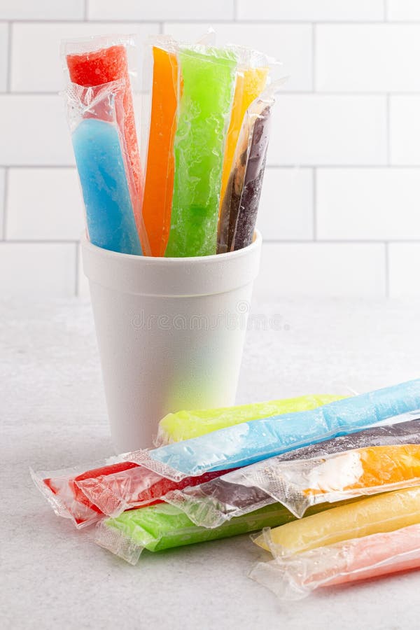 Rainbow Frozen Ice Pop Rainbow Frozen Ice Pop Popsciple on a Kitchen ...