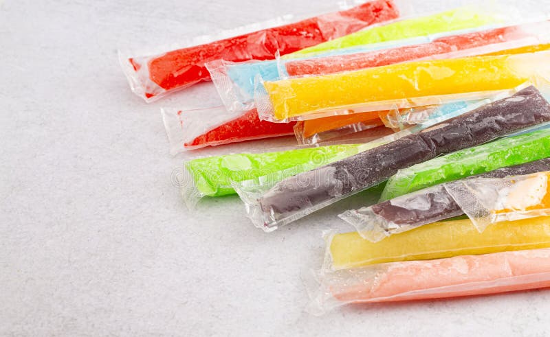 Rainbow Frozen Ice Pop Rainbow Frozen Ice Pop Popsciple on a Kitchen ...
