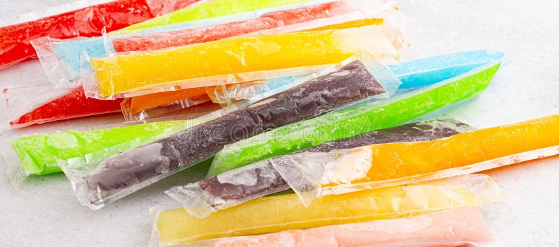 Rainbow Frozen Ice Pop Rainbow Frozen Ice Pop Popsciple on a Kitchen ...