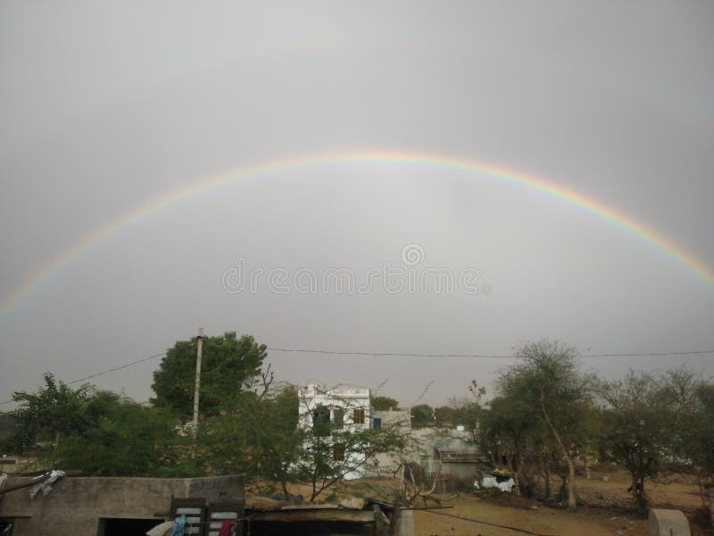 Rainbow in Full Size Evening Time Stock Photo - Image of time, evening ...