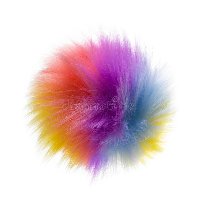 Rainbow Fur Ball stock photo. Image of fuzzy, sphere - 225688406