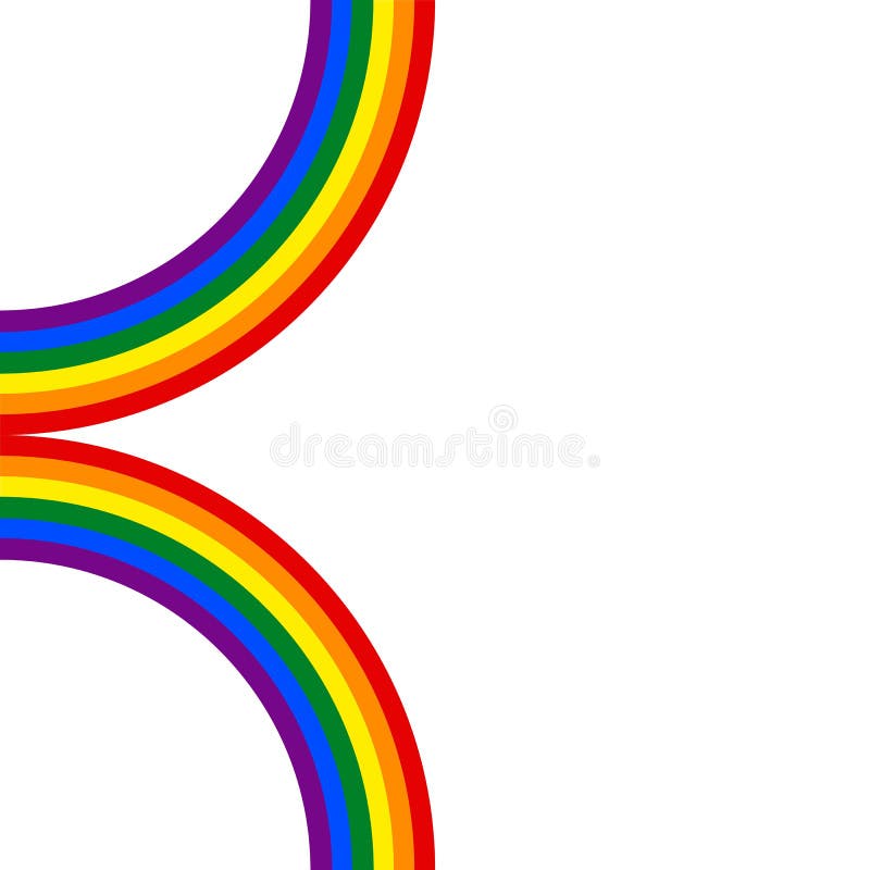 Rainbow Gay Couple Pride Flag Circle Symbol Of Sexual Minorities Stock