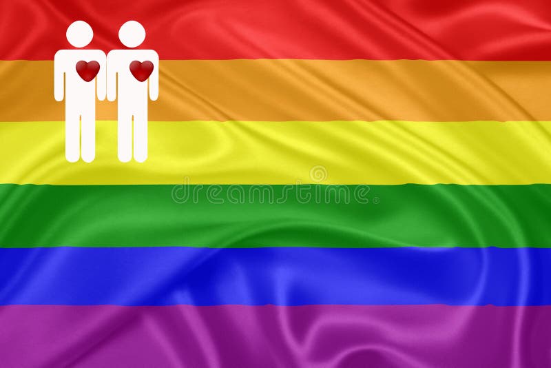 Rainbow gay flag stock illustration. Illustration of people - 14282632