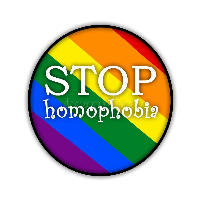 Rainbow Gay Pride Flag Circle Symbol Of Sexual Minorities Stop