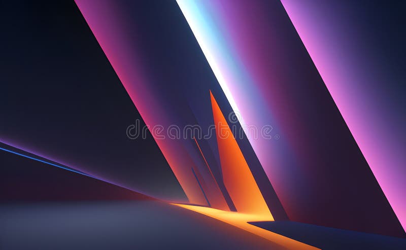 Fantasy Neon Swirls and Wave Pattern on Abstract Background ...