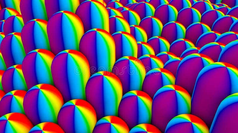 Rainbow Geometric Shape 3d Render Scene Stock Illustration ...