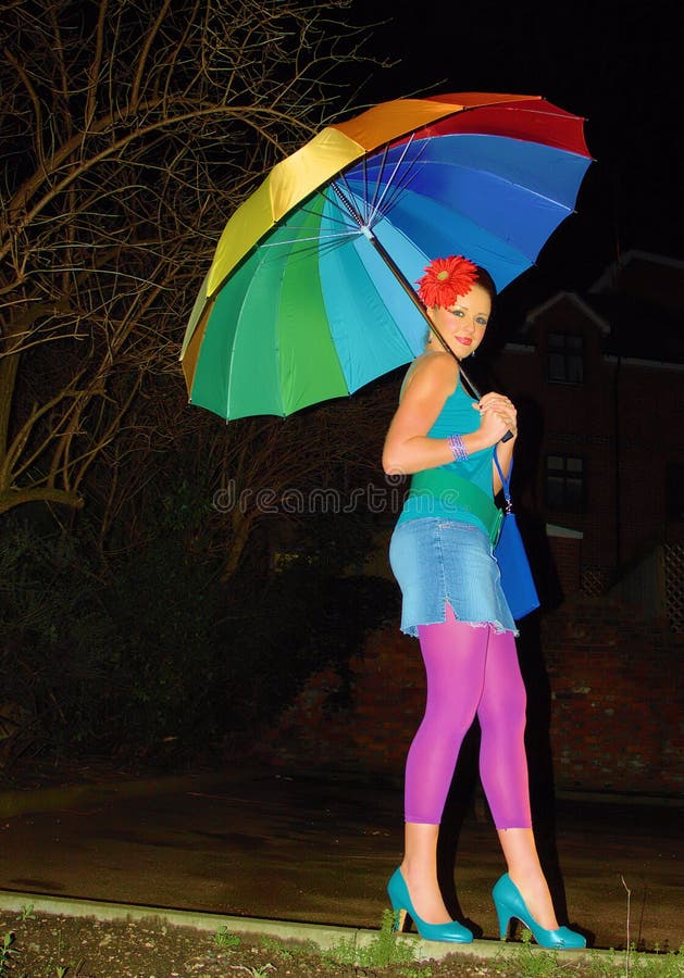 Rainbow girl stock image. Image of isolated, bright, woman - 1872459