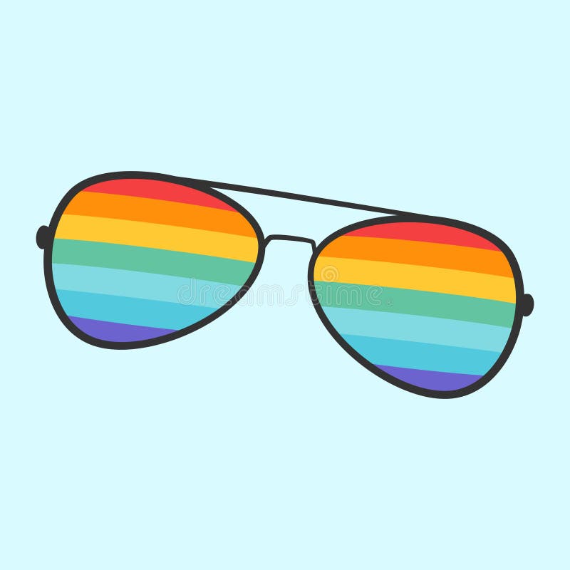 Rainbow Glasses Icon stock vector. Illustration of eyeglasses - 330151051