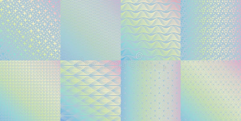 Glitter Rainbow Foil, Hologram Texture Patterns Stock Vector ...