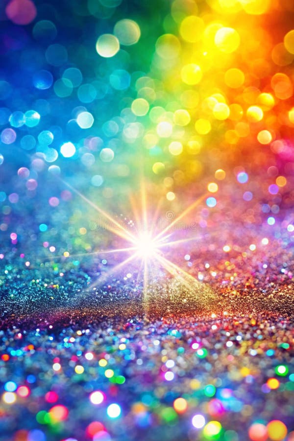 Rainbow Glitter Light Prism Effect Stock Illustration - Illustration of ...
